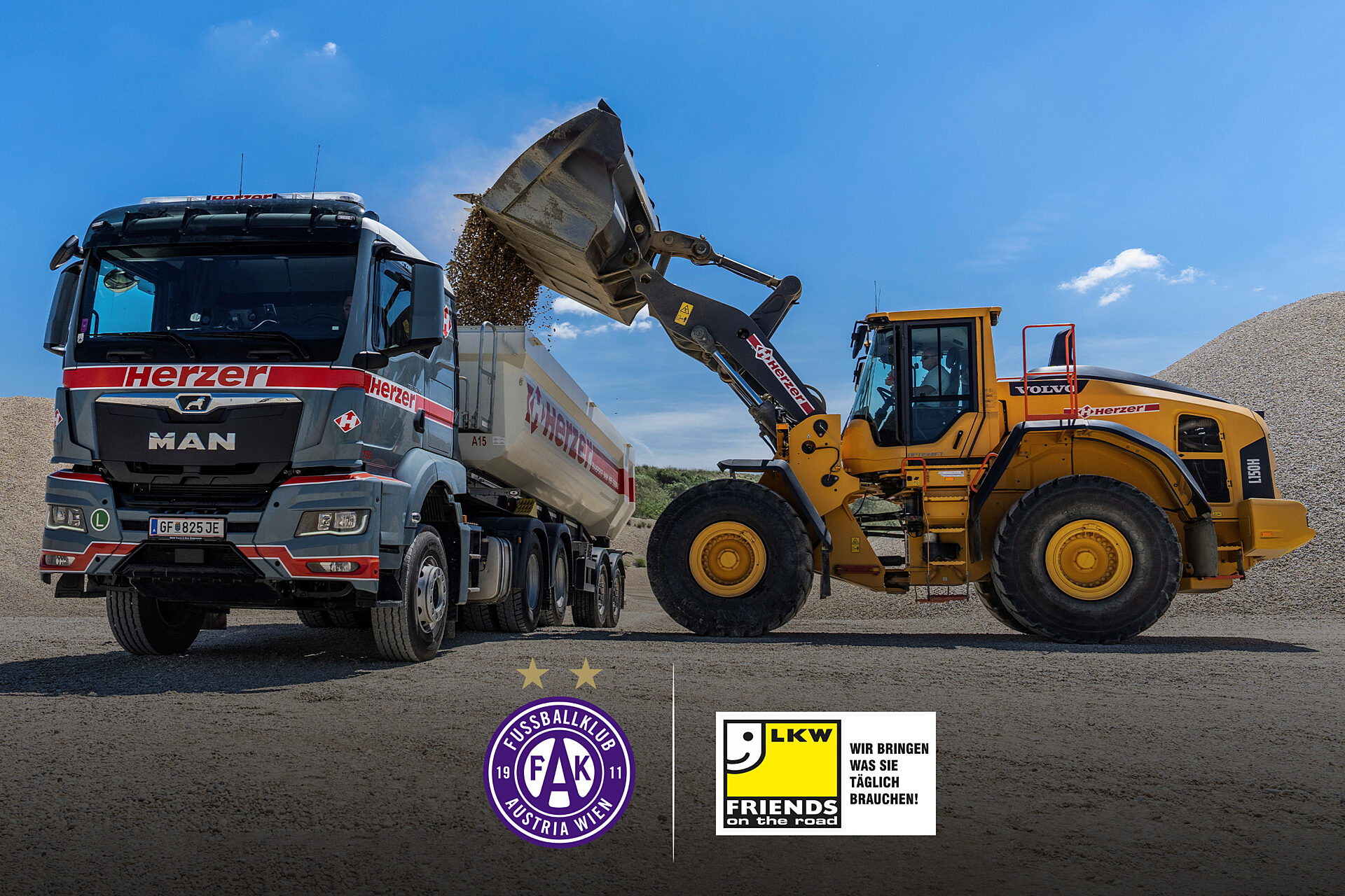 LKW-Fahrer als Einlauf-Eskorte